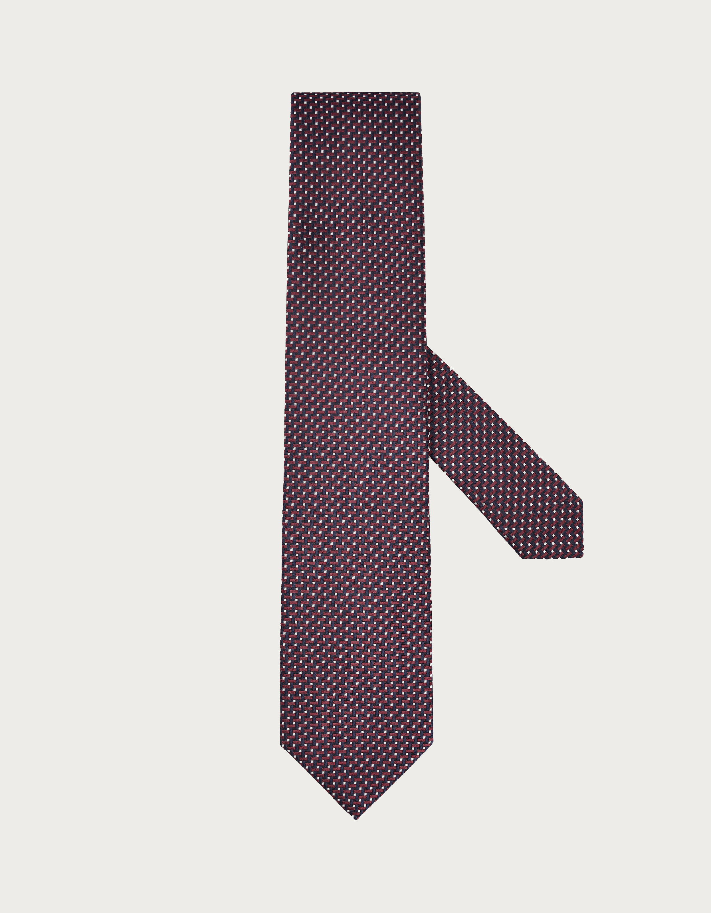 Men's red designer silk tie - Canali INTL