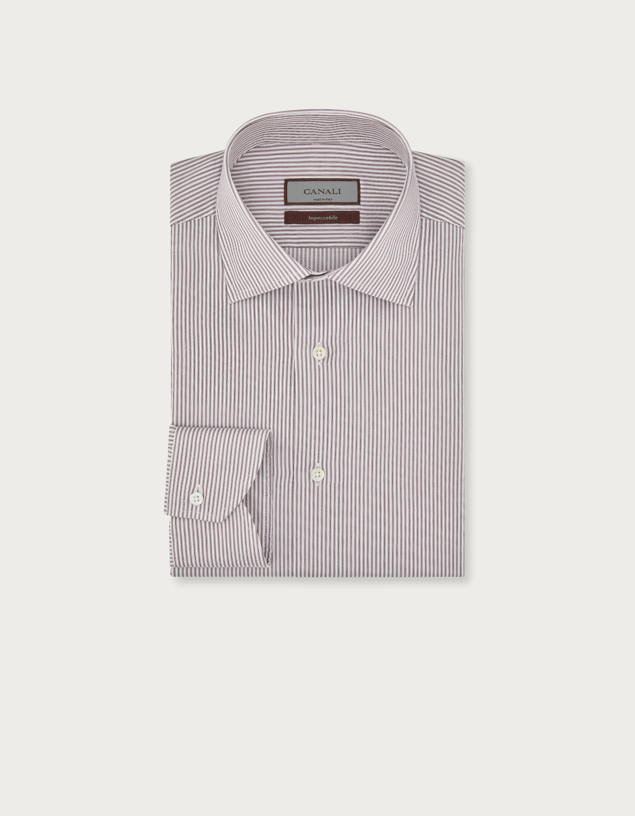 Men's cotton shirt white and pink regular fit - Canali EU