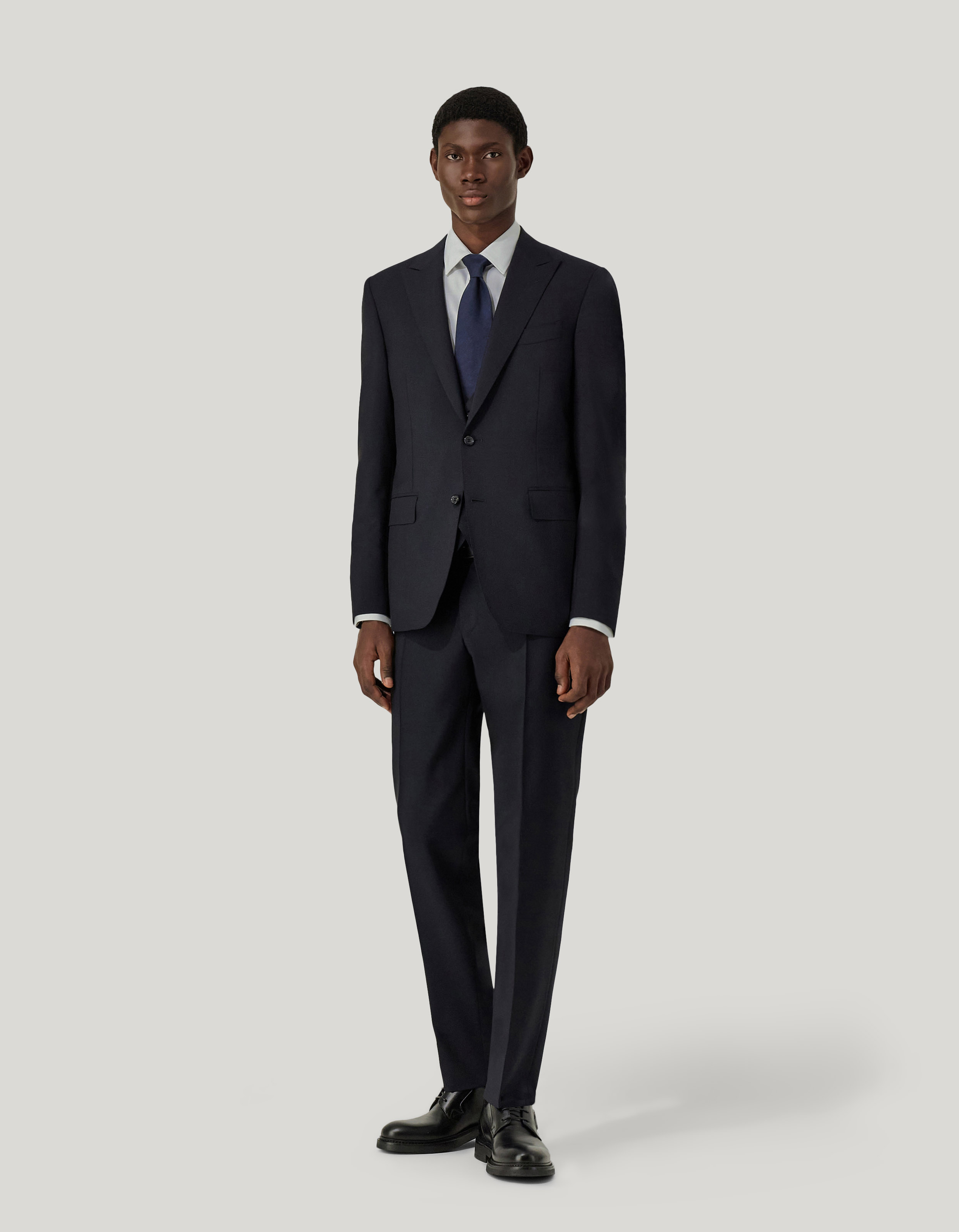 Navy blue mohair wool men's suit - Canali INTL