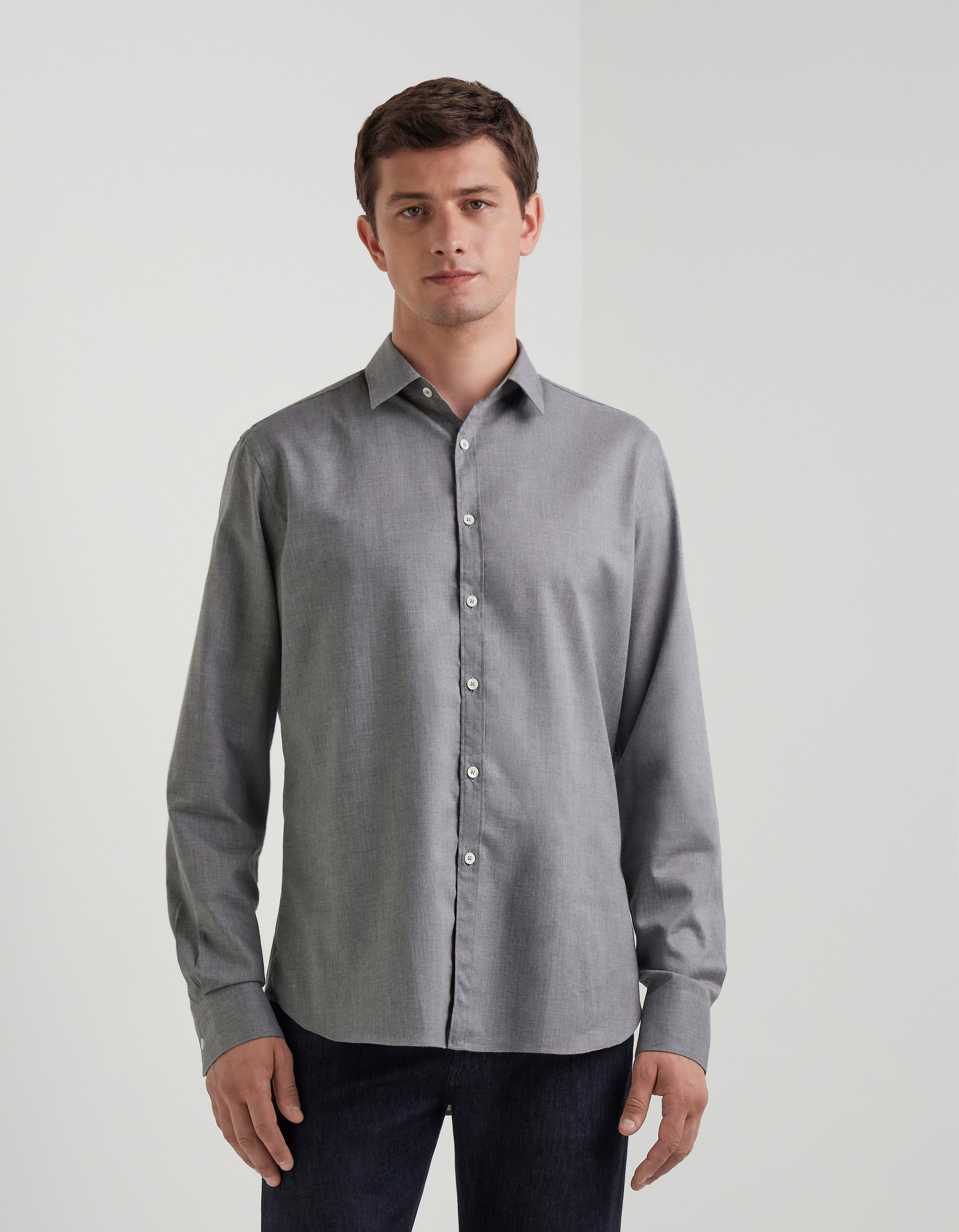 Casual regular fit cotton shirt - Canali INTL